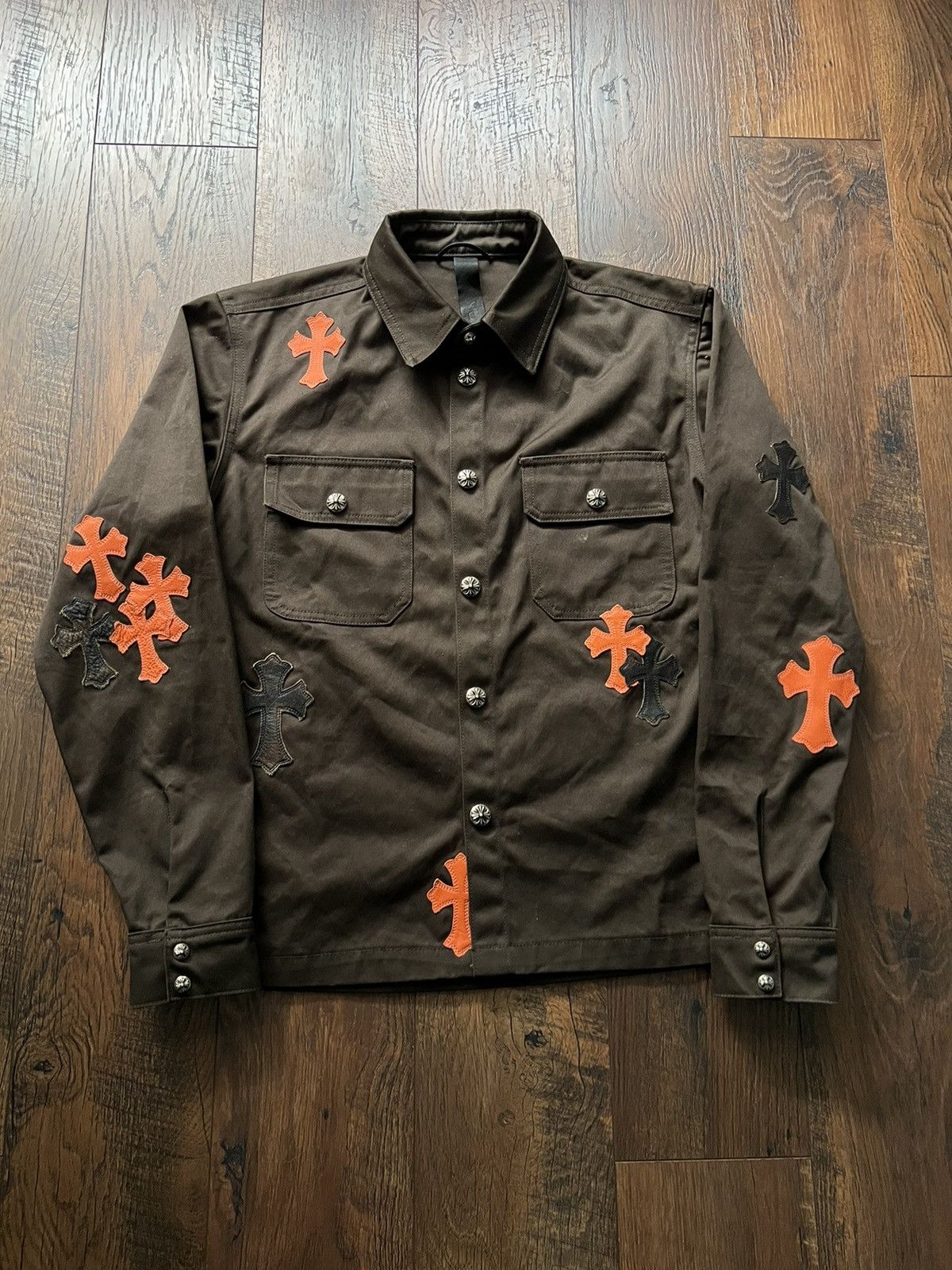 Chrome Hearts Chrome Hearts Cross Patch Work Dog Jacket | Grailed