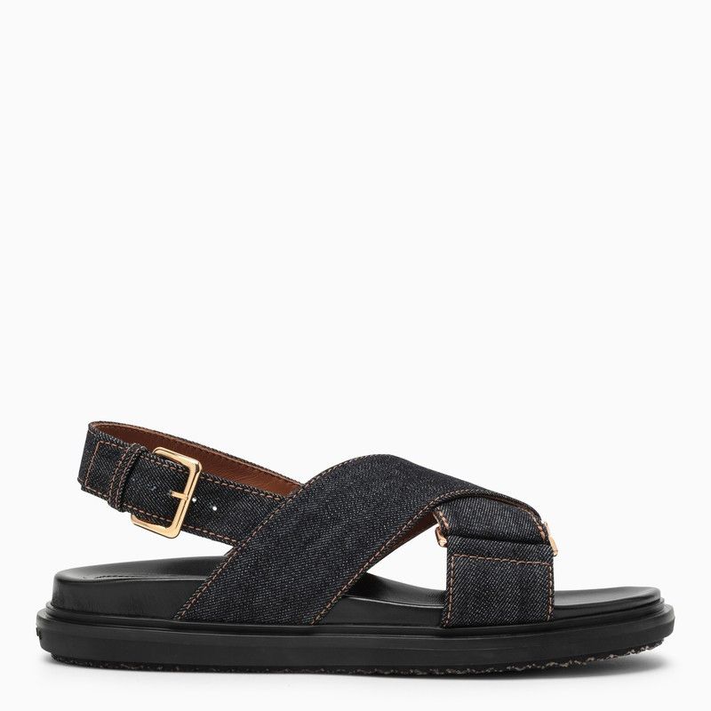 Marni Marni Blue Denim Crossover Sandal | Grailed