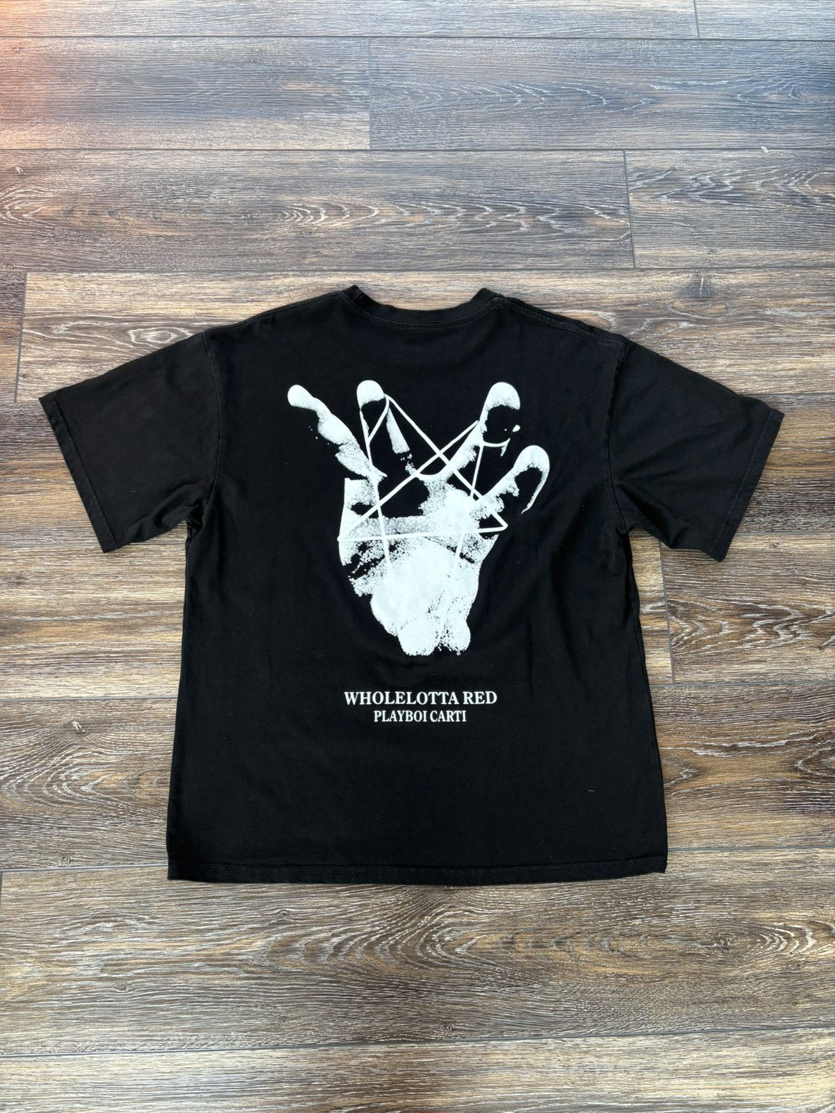 Playboi Carti Carti Whole Lotta Red Pentagram Tee Black | Grailed