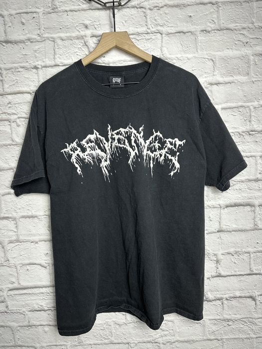 Revenge Revenge Lightning Drip Short Sleeve Tshirt Black | Grailed