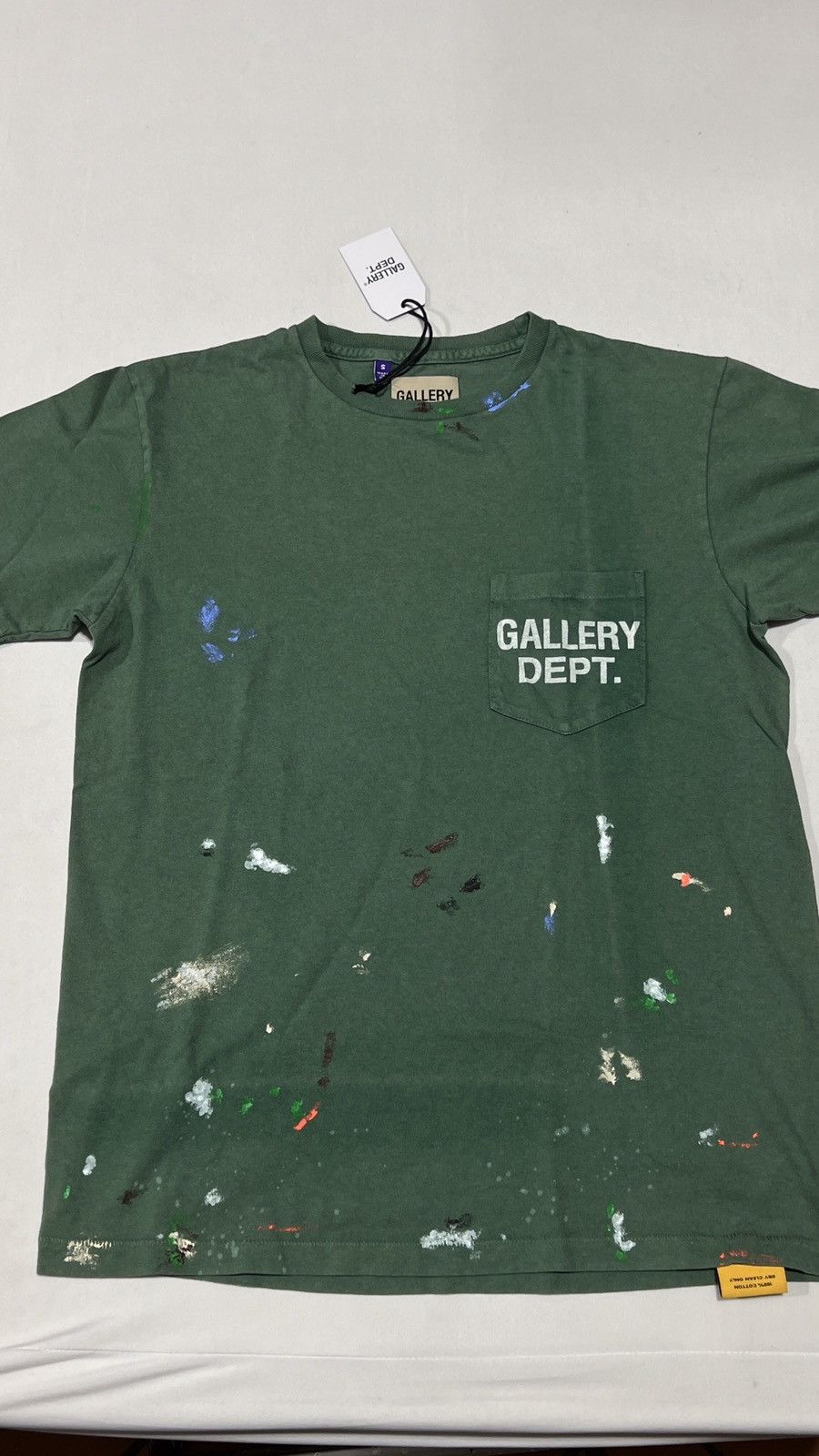 Gallery Dept. Gallery Dept. Green Paint Splatter Logo Tee | Grailed