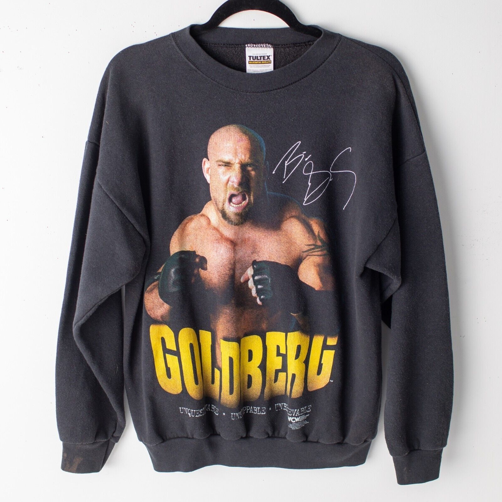 Wwe WCW GOLDBERG Signature Graphic Sweatshirt Large WWE WWF Wres | Grailed
