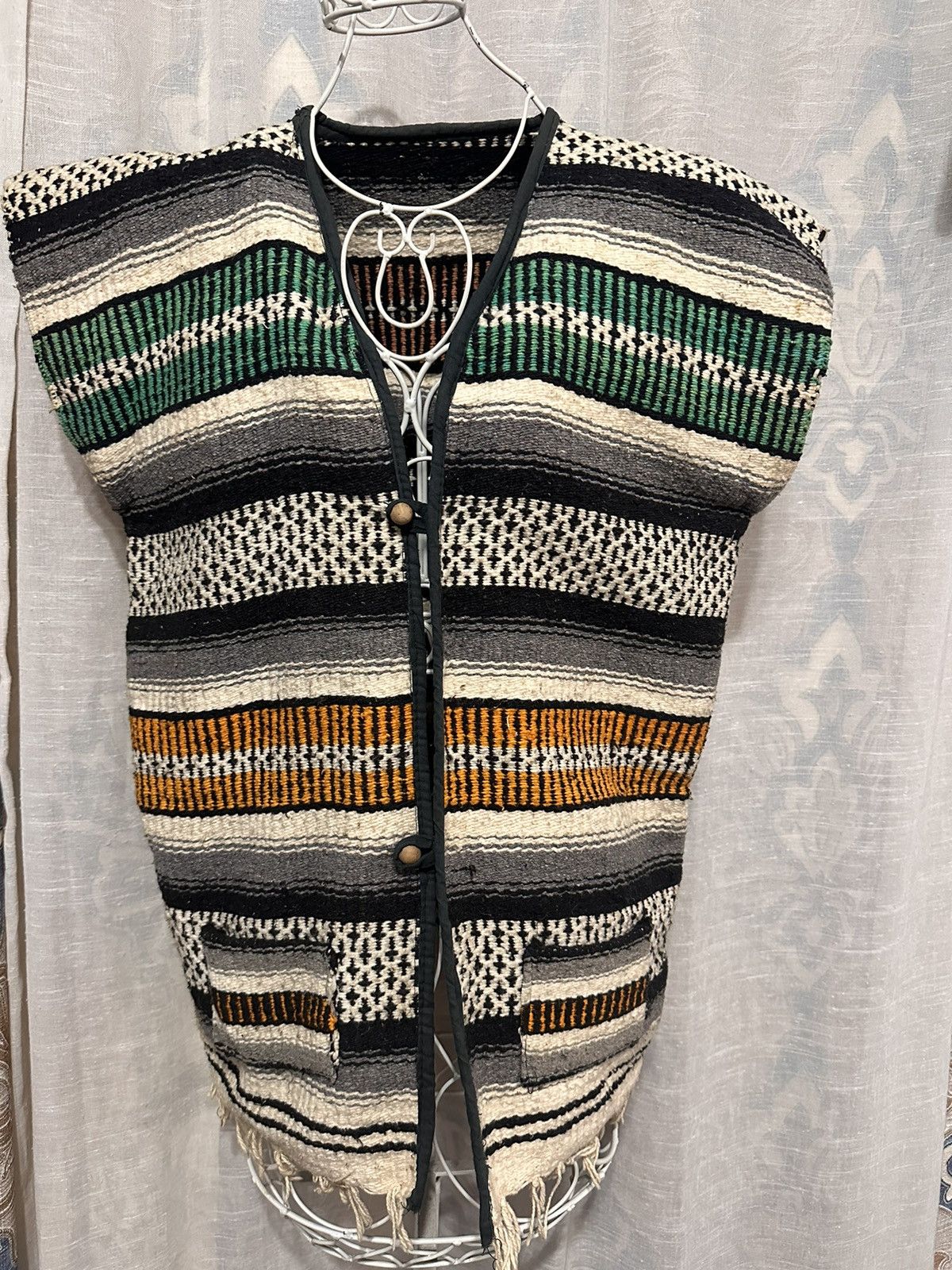 Vintage UNISEX Mid-Century Vintage Vintage Mexican Serape Vest | Grailed