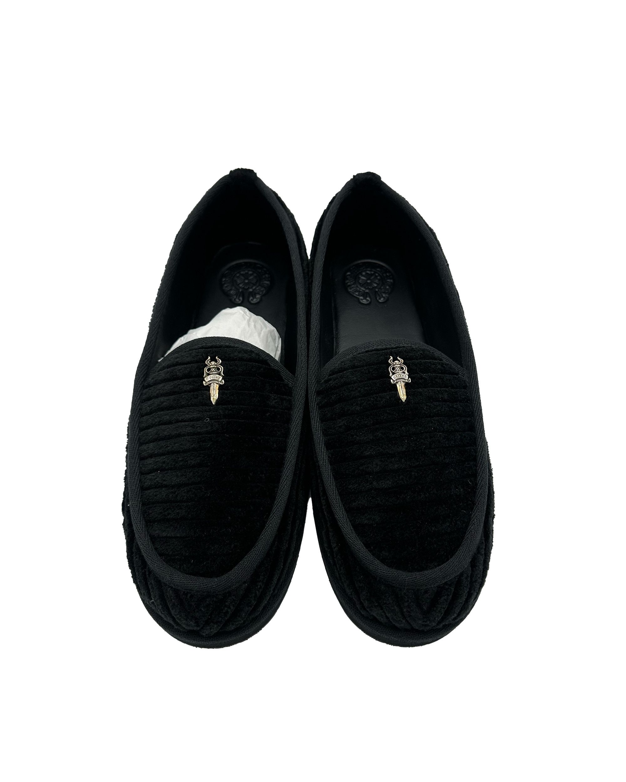 Chrome Hearts CHROME HEARTS HOTEL SLIPPER DAGGER LOAFERS BLACK | Grailed