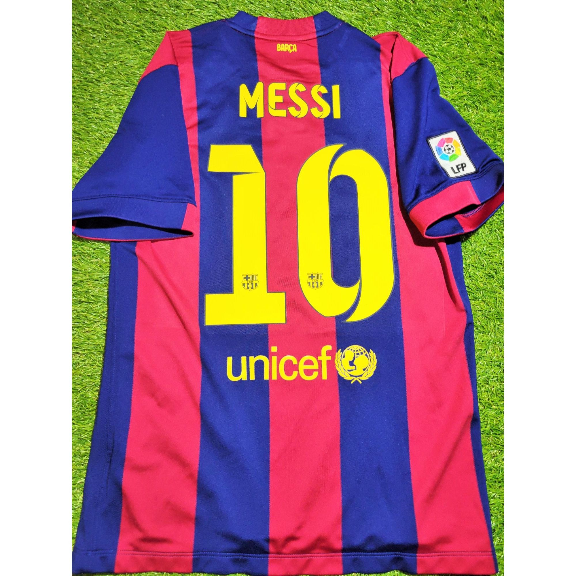 Nike Messi Barcelona 2014 2015 TREBLE SEASON Soccer Jersey M | Grailed