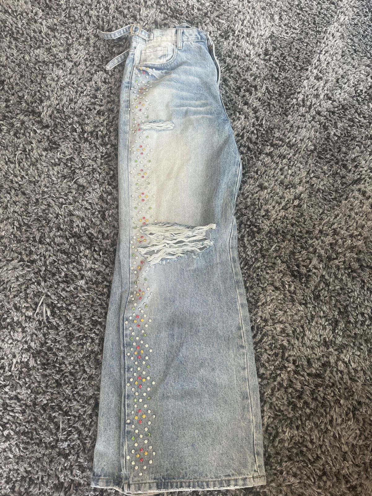 Streetwear × Vintage HMDD crystal jeans | Grailed