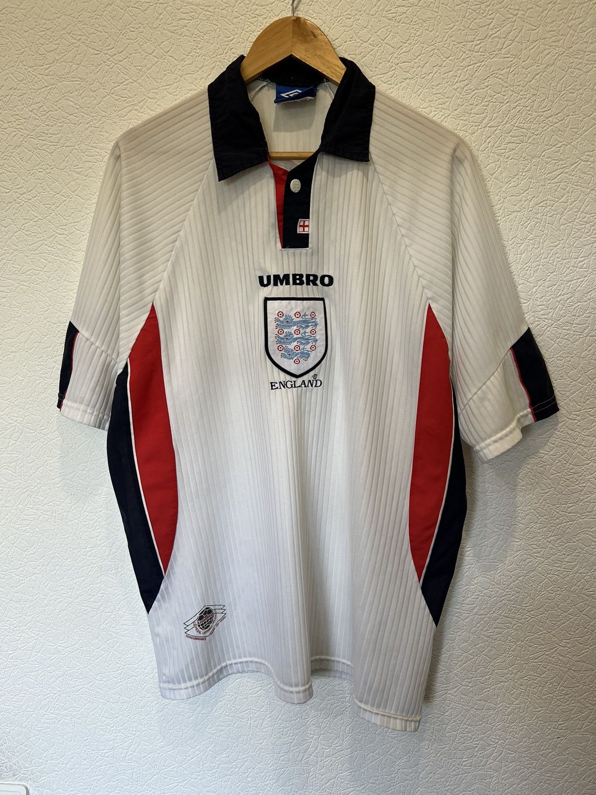 Umbro × Vintage Umbro England 1998 Home Kit Soccer Jersey Football ...
