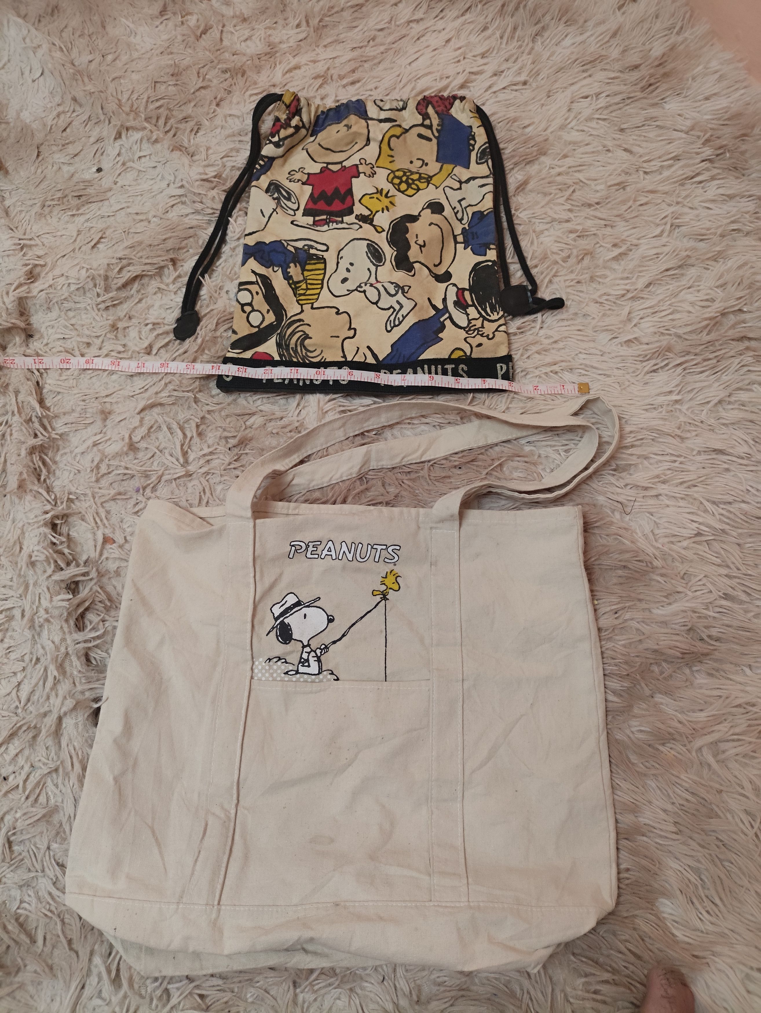 Peanuts × Streetwear × Vintage COMBO 2 TOTE BAGS BY PEANUTS SNOOPY ...