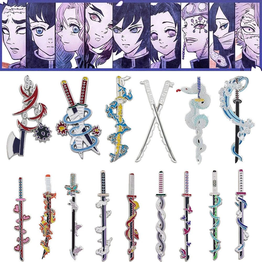 Streetwear Demon Slayer Hashira Muichiro Tokito Sword Enamel Pins | Grailed