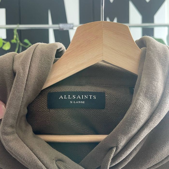 Allsaints All Saints Logo Hoodie Brown XL | Grailed