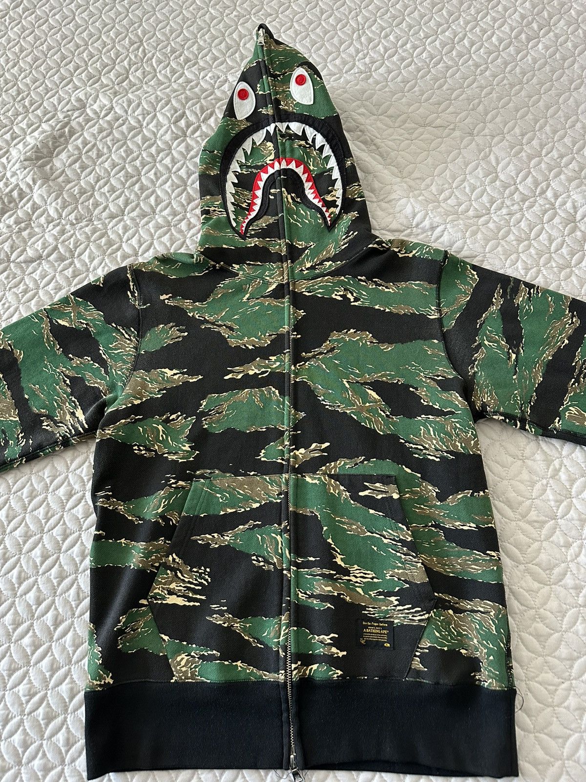 Bape Tiger Camo Shark Full Zip Hoodie | Grailed