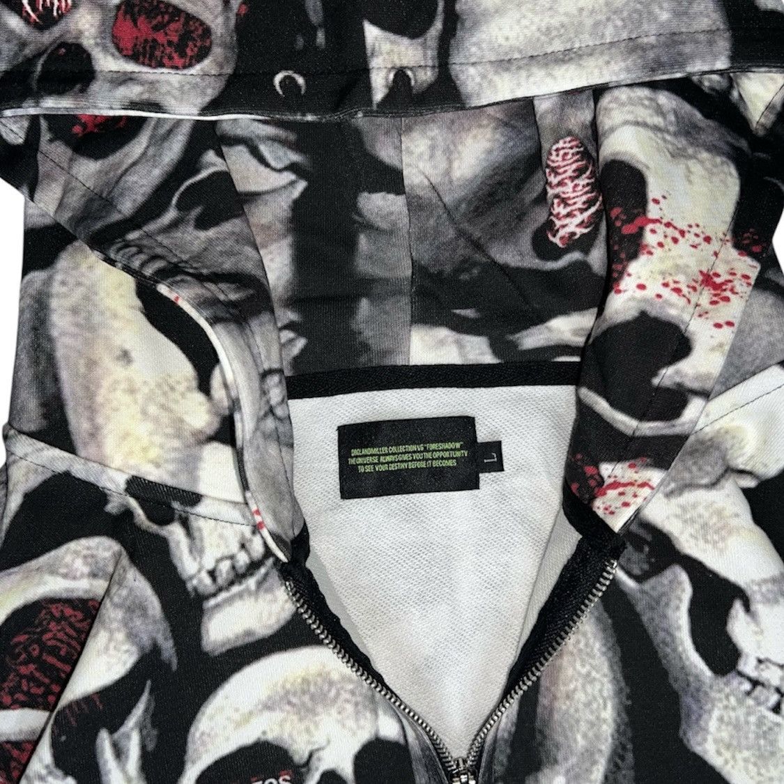 Droland Miller DROLAND MILLER V6 FORESHADOW SKULL HOODIE | Grailed