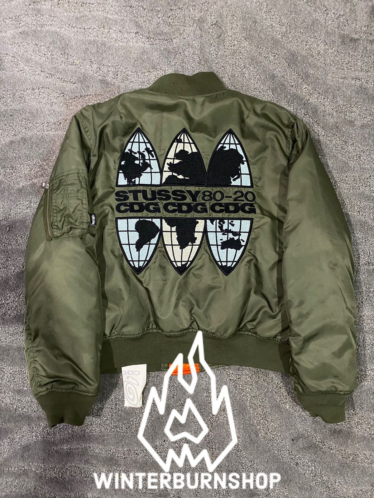 CDG by Comme des Garcons × Stussy Stussy x CDG MA-1 | Grailed