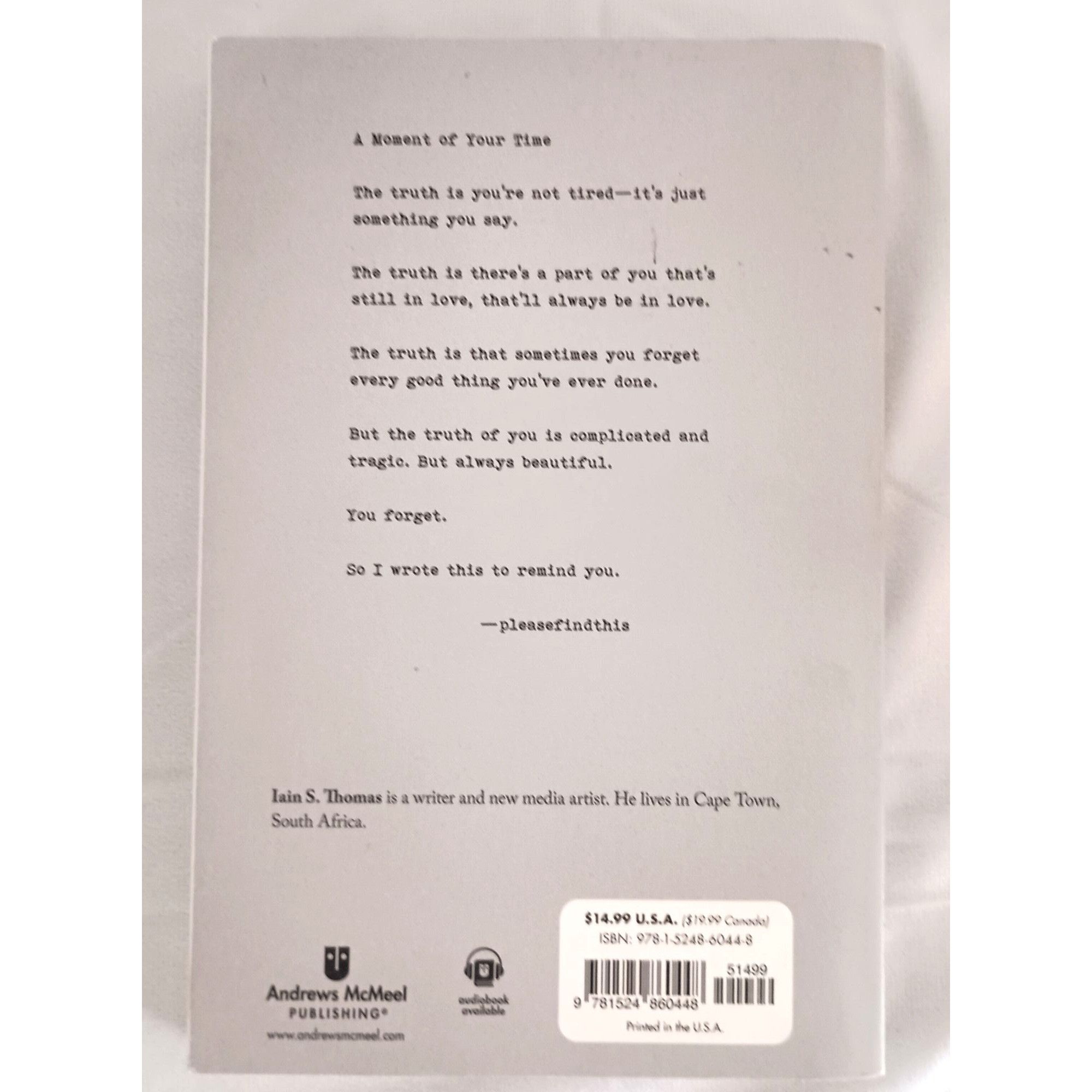 Other The Truth of You by Iain S. Thomas Poetry Book on Love, Life ...