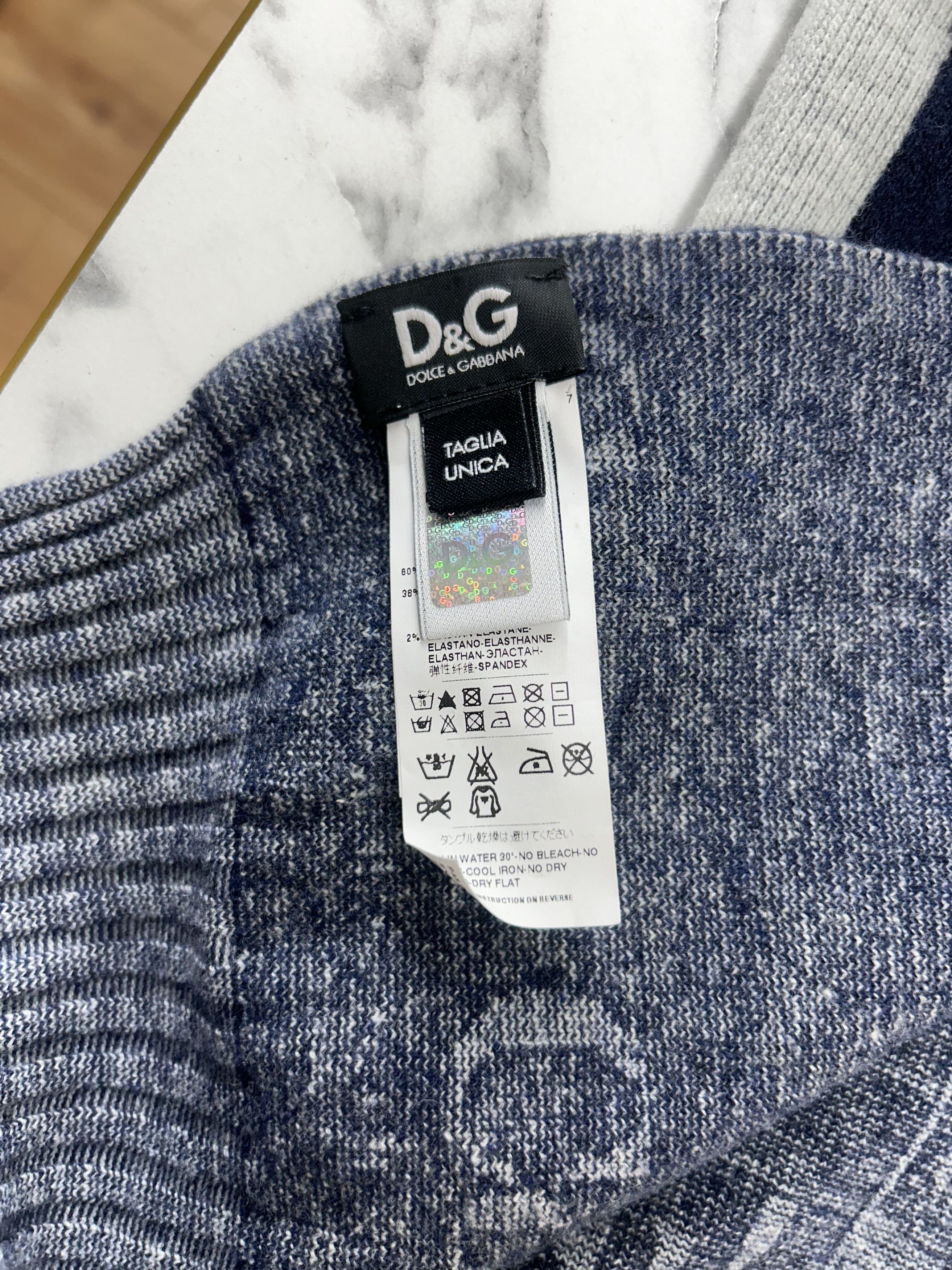 Dolce & Gabbana D&G Blue Wool Scarf With Coca Cola / Fanta Motif | Grailed
