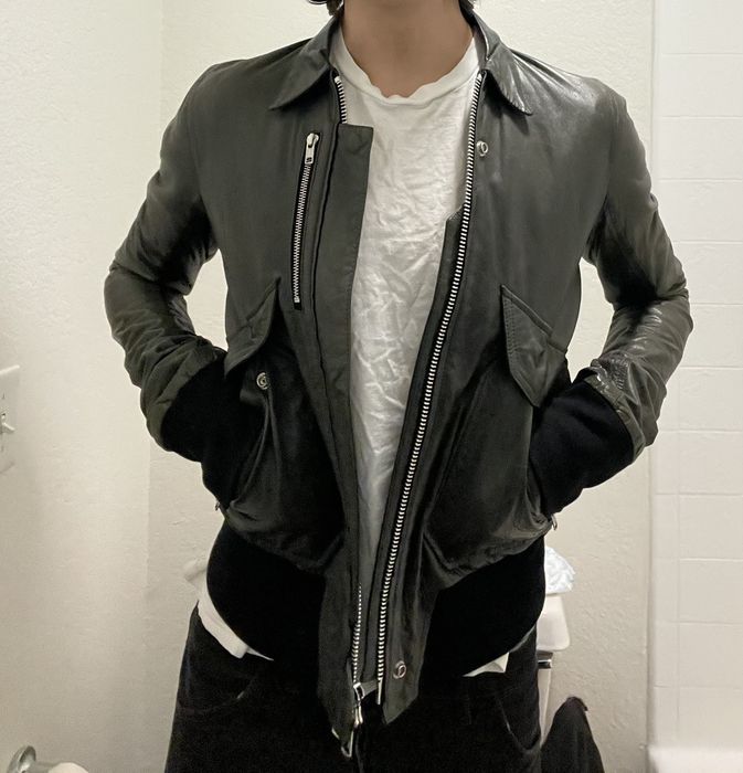 Ekam Ekam Leather Flight Jacket | Grailed