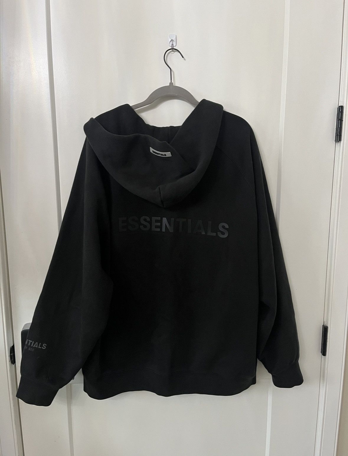 Essentials Fear of God Essentials Full Zip Up Hoodie Applique Logo ...