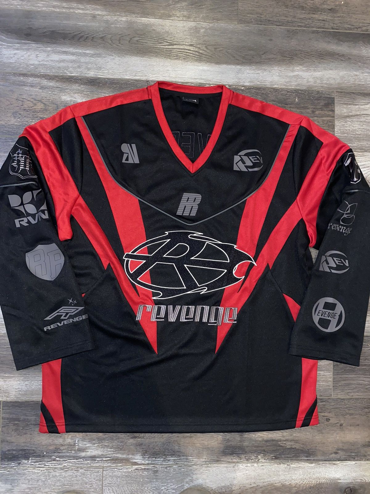Designer REVENGE MOTO RACER PATCH JERSEY XXL | Grailed