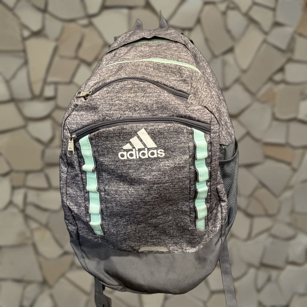 Adidas VINTAGE Adidas Excel Iv Backpack Men Gray Mint Three Stripe Life ...