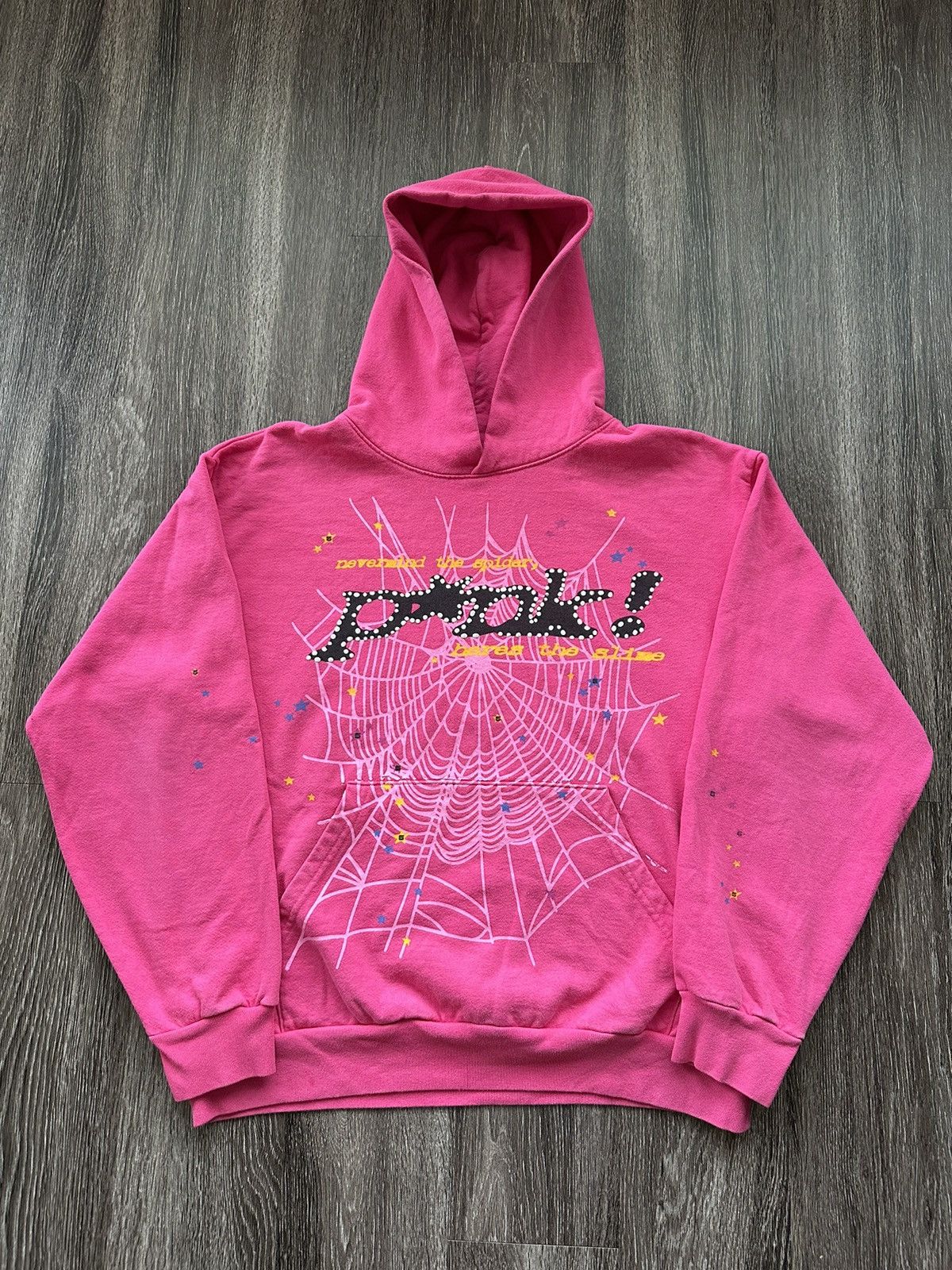 Sp5der SPIDER WORLDWIDE PINK PUNK HOODIE LARGE LIKE NEW | Grailed