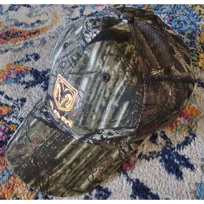 Chrysler Dodge Ram Camo Hat Camo Green Hunter Orange Logo Trucker Hat | Grailed