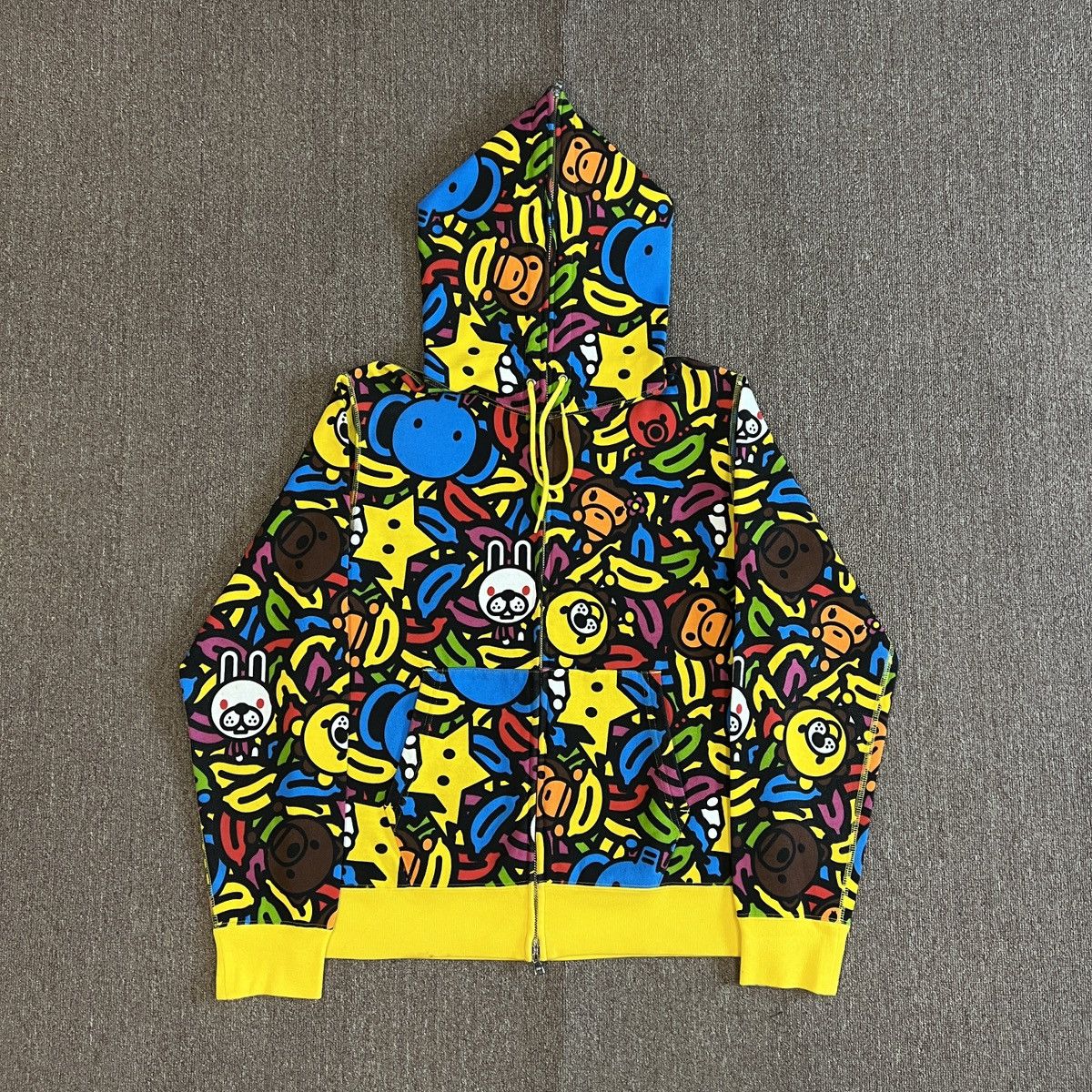 Bape Bape Baby Milo Family Pattern Logo Zip Up hoodie | Grailed