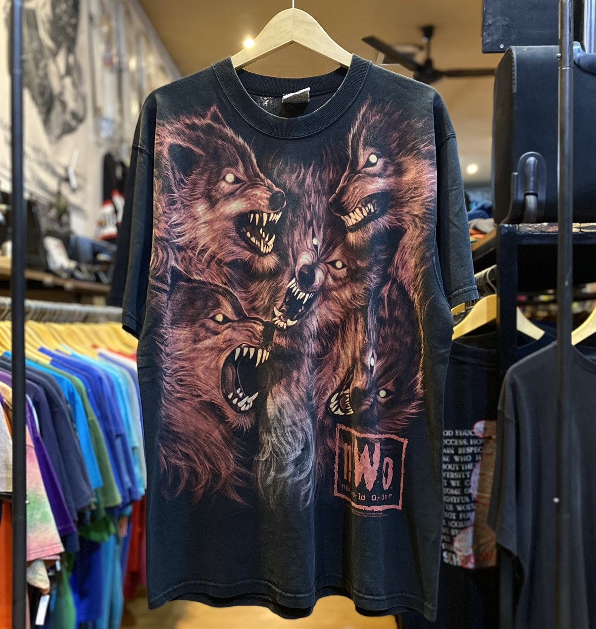 Liquid Blue × Vintage × WCW/nWo T shirt Nwo Wolf Pack 1998 vintage vtg ...