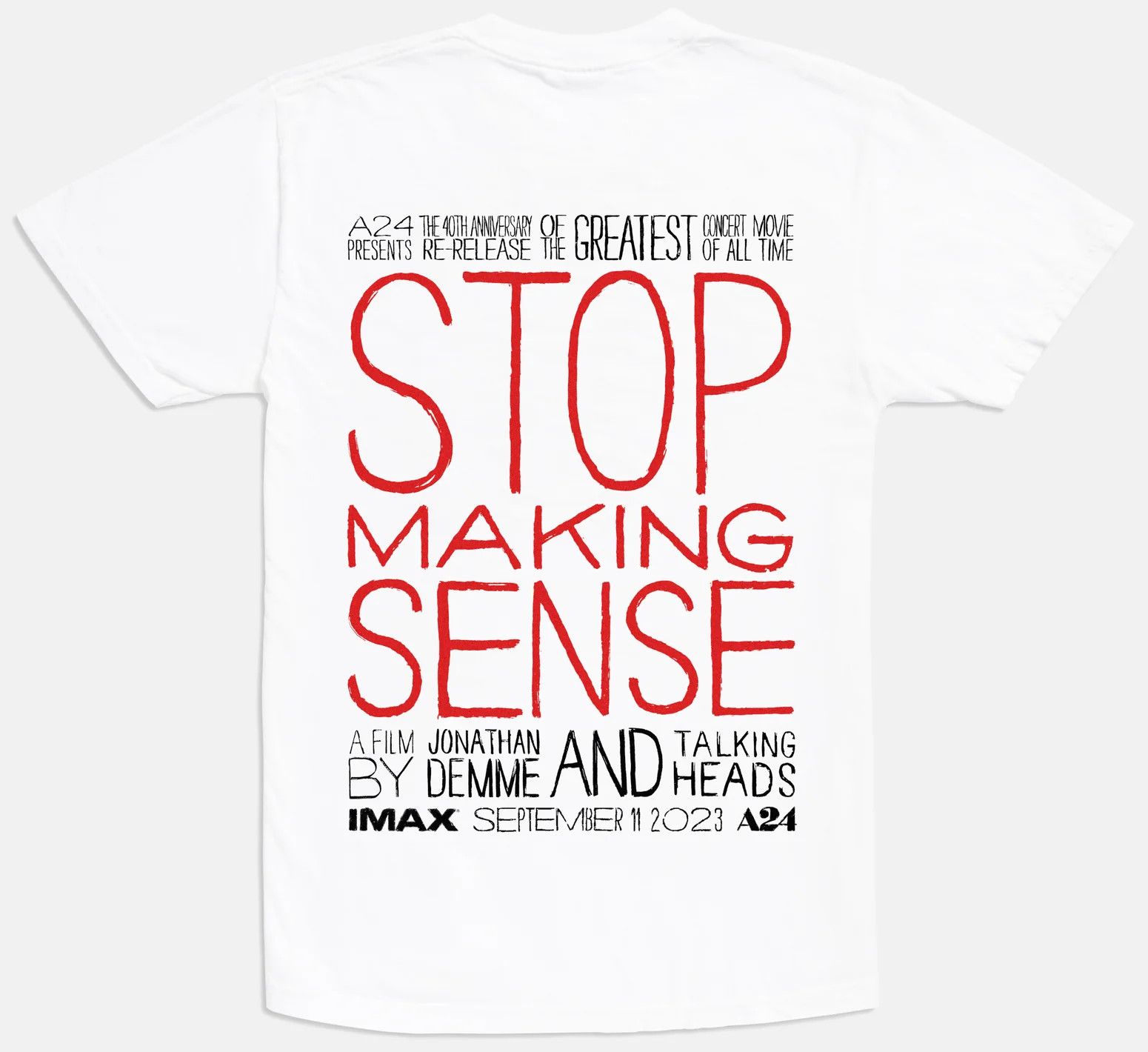 Rare A24 x Talking Heads Stop Making Sense T-Shirt - NEW SEALED | Grailed