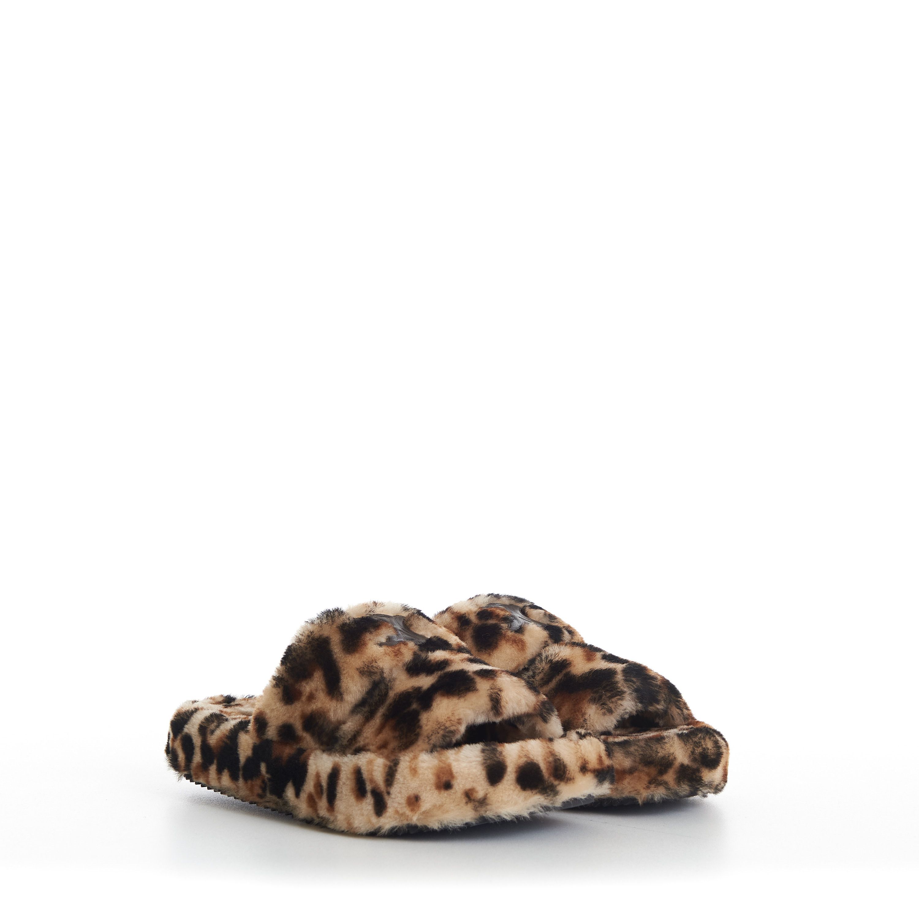 Celine Shearling Fur Slide Sandals - Leopard Pattern | Grailed
