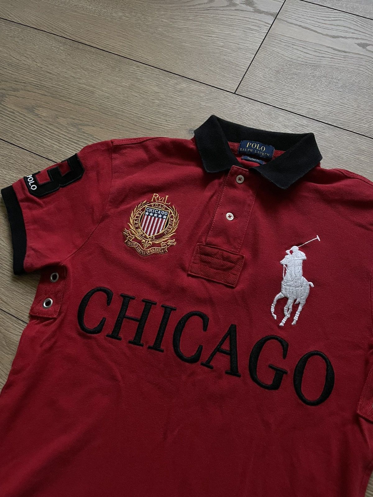 Ralph Lauren Chicago Polo Team USA Ralph Lauren horse big number 3 ...