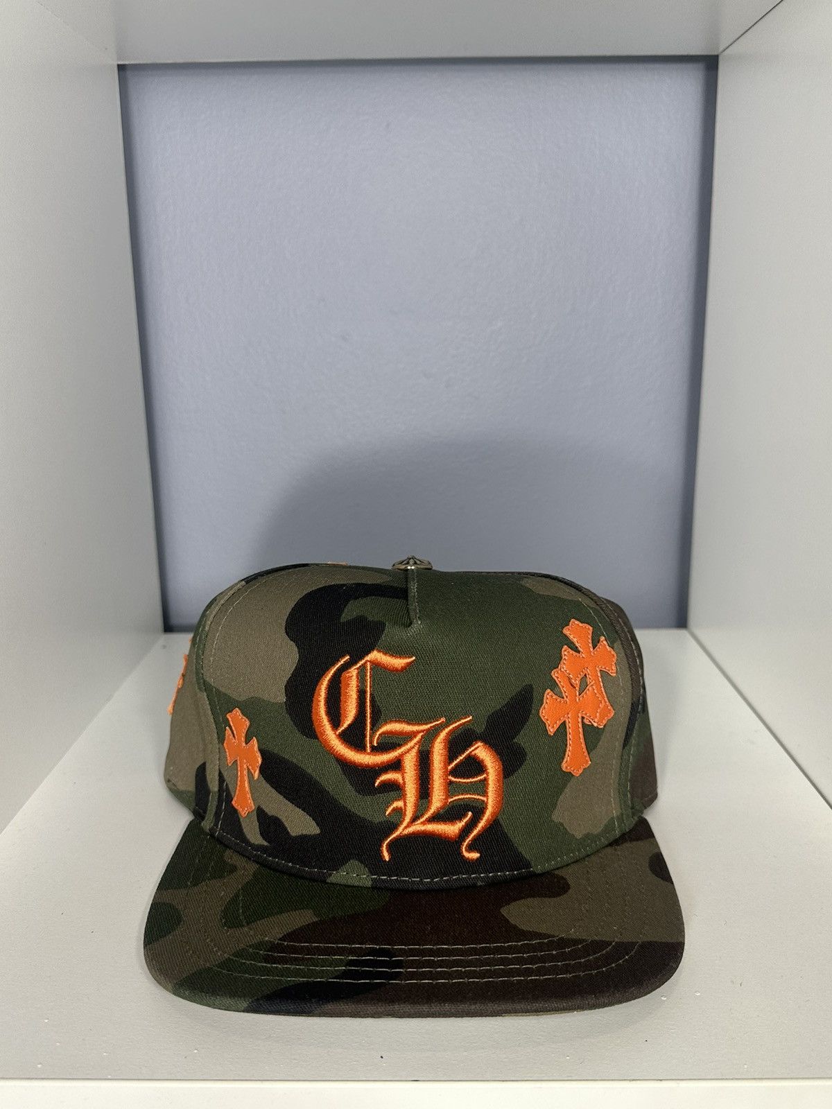 Chrome Hearts Chrome hearts Camo and orange cross patch CH trucker hat ...