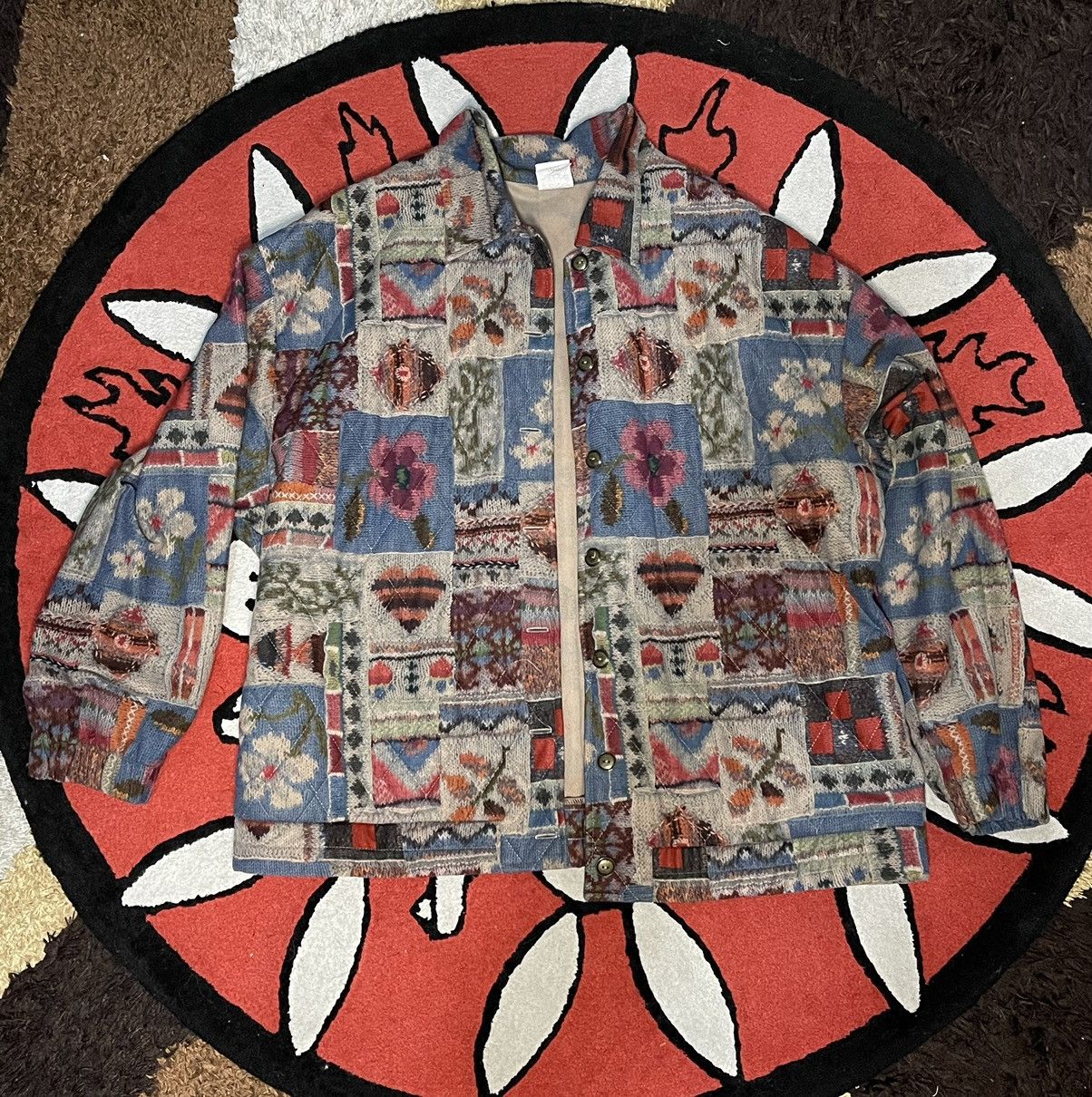 Vintage ️Vintage ️Quilted Multi Patch division of graff jacket | Grailed