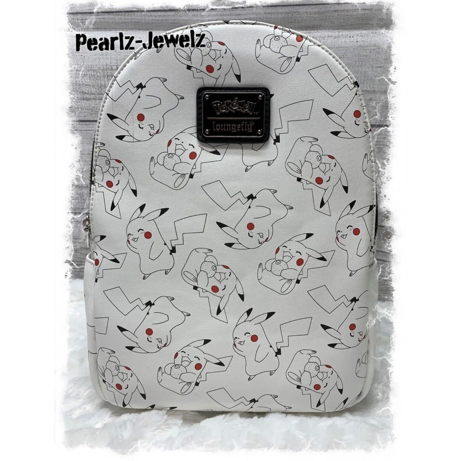Pokemon Loungefly Pokemon Pikachu White Allover Print Mini Backpack ...