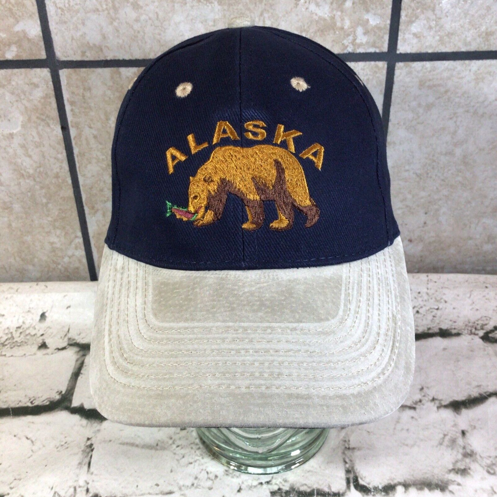 Bally Vintage Alaska Hat Mens Strapback Grizzly Bear Ball Cap Dutch ...