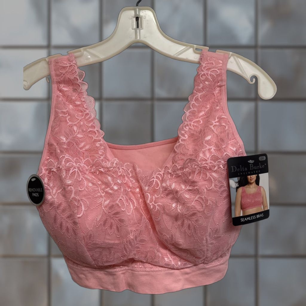 Delta **Delta Burke Intimates Seamless Sports Bra Peach 3X** User ...