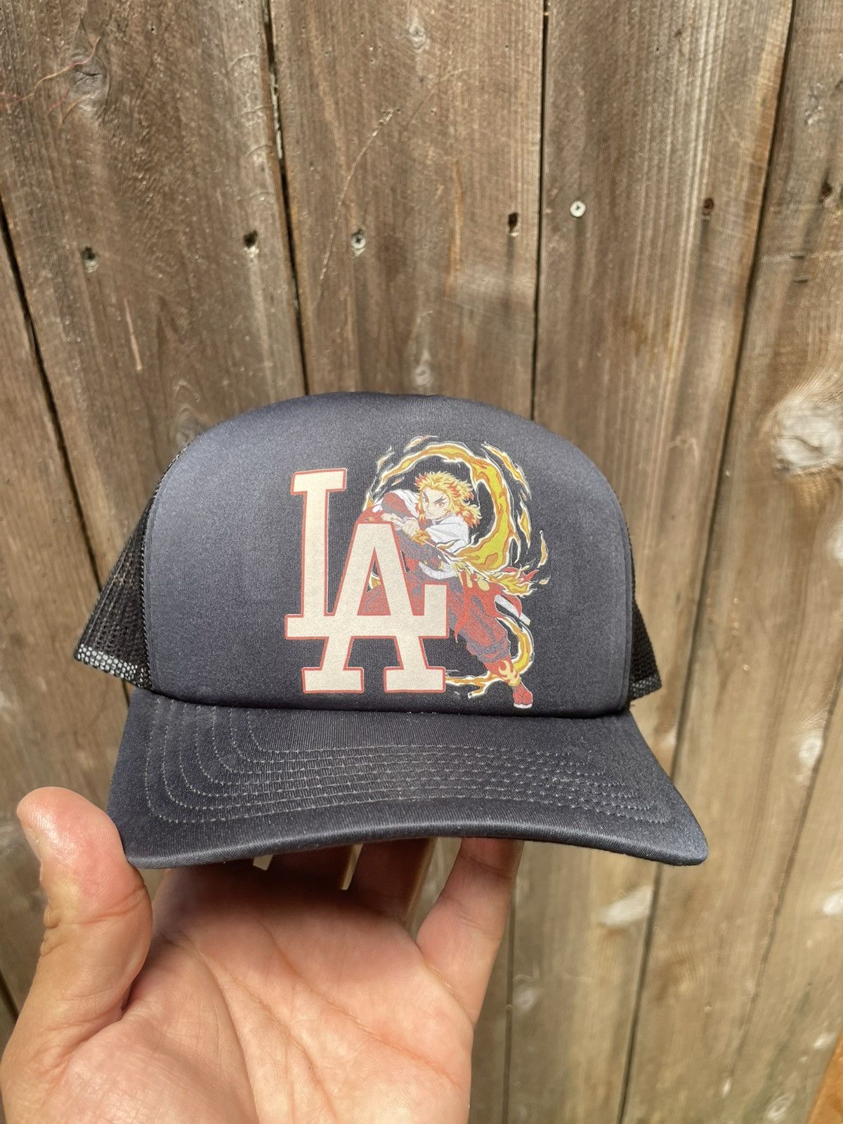 Other Demon slayer rengoku trucker hat custom made Los Angeles | Grailed