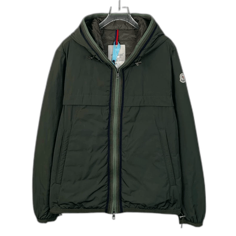 Moncler Moncler Nash Series Army green logo sticker hooded zipper down ...