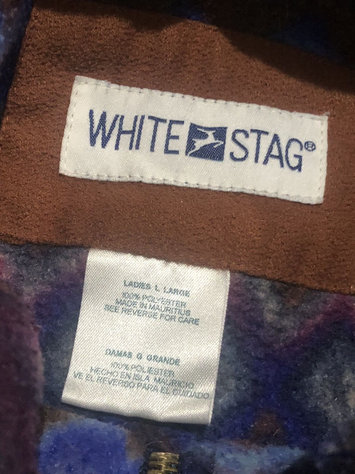 Vintage 90s White Stag Aztec Fleece Pea Coat | Grailed