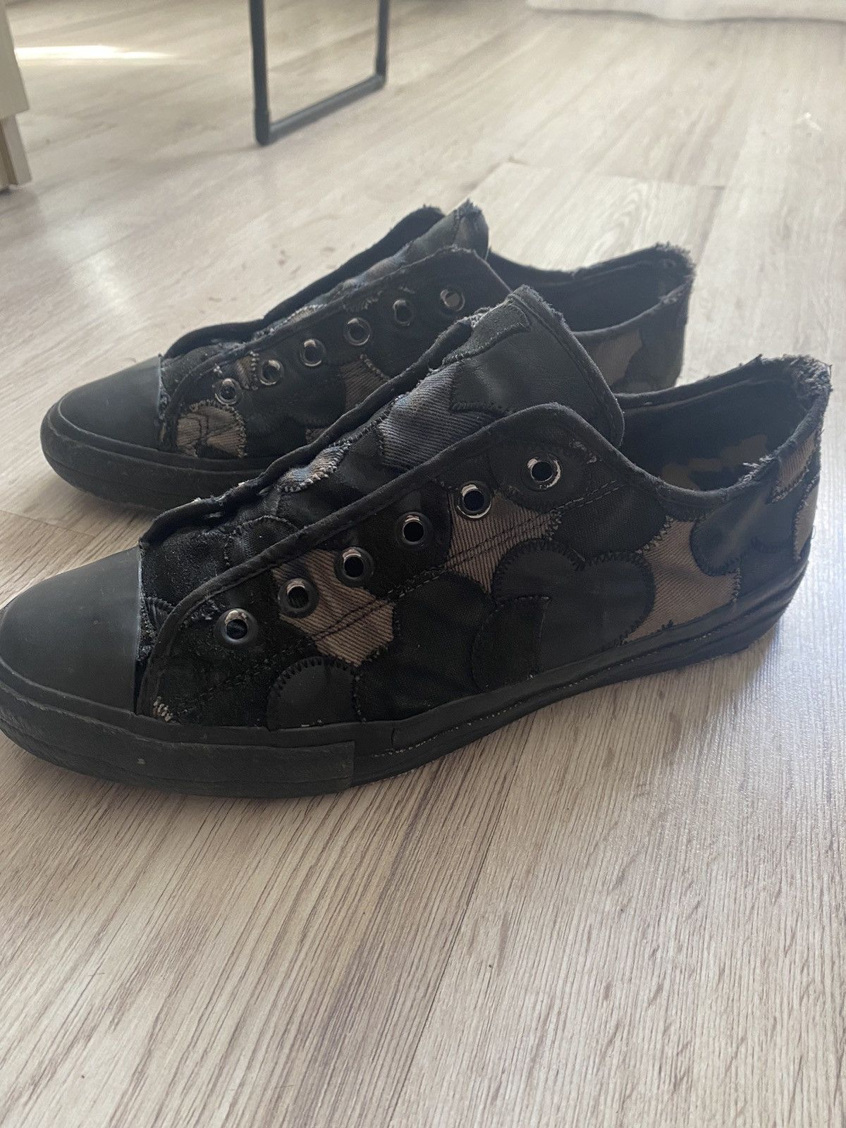 Number (N)ine Number (N)ine AW03 Crying Heart Patchwork Shoes | Grailed