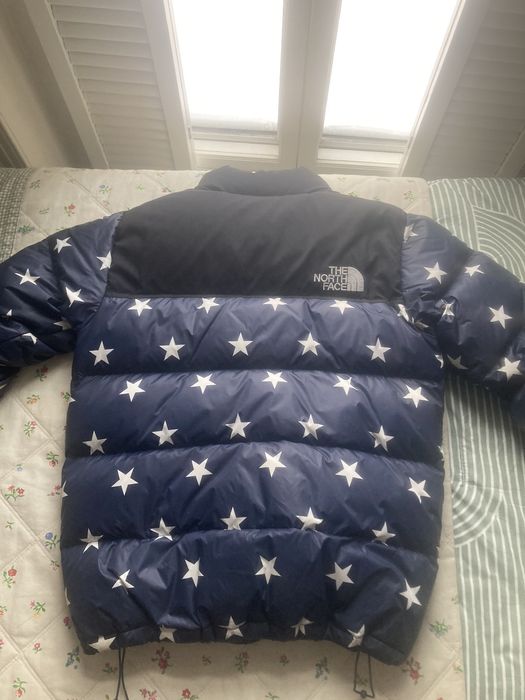 The North Face The North Face IC Nuptse blue USA star print puffer ...