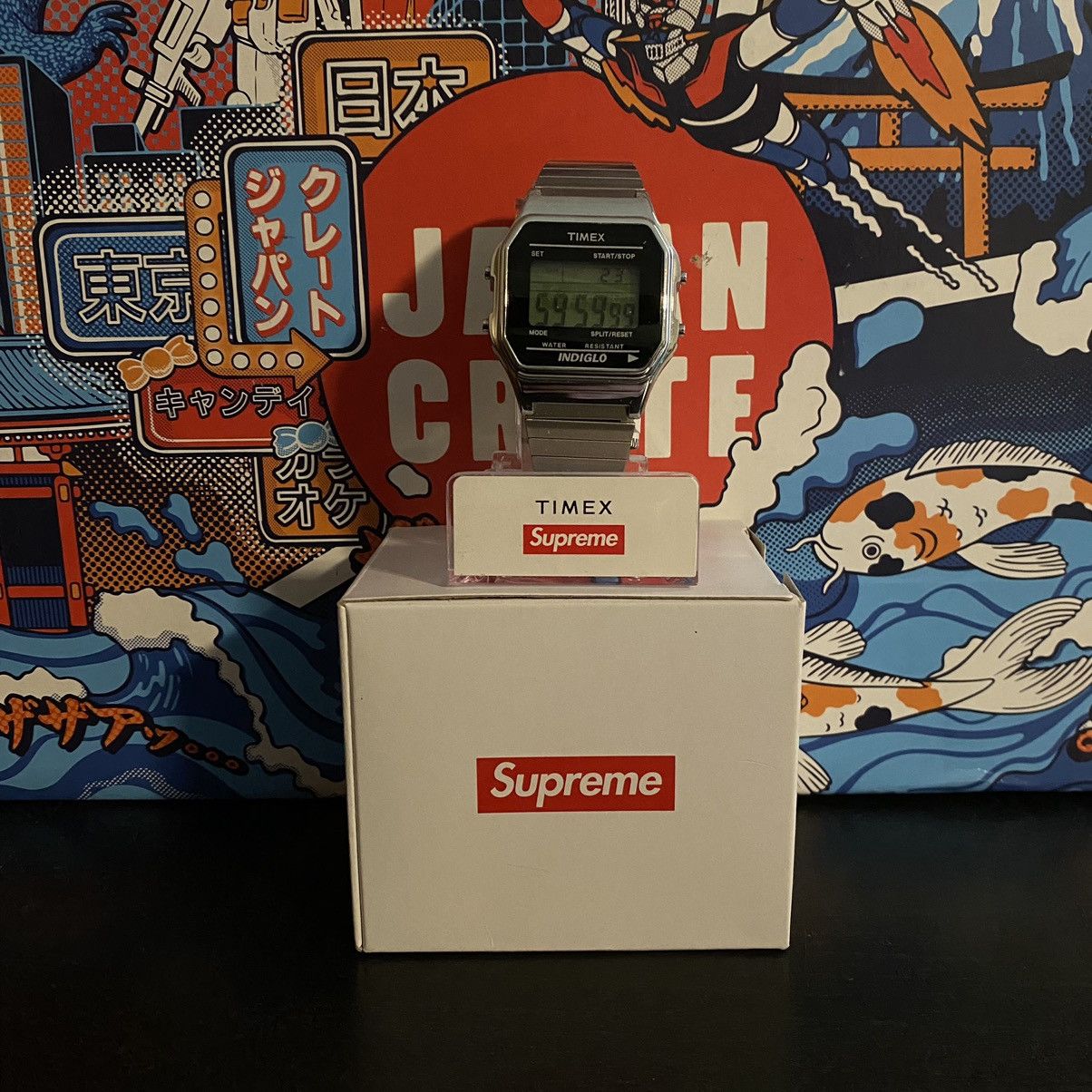 Supreme × Timex Supreme Timex Digital Watch Silver | Grailed