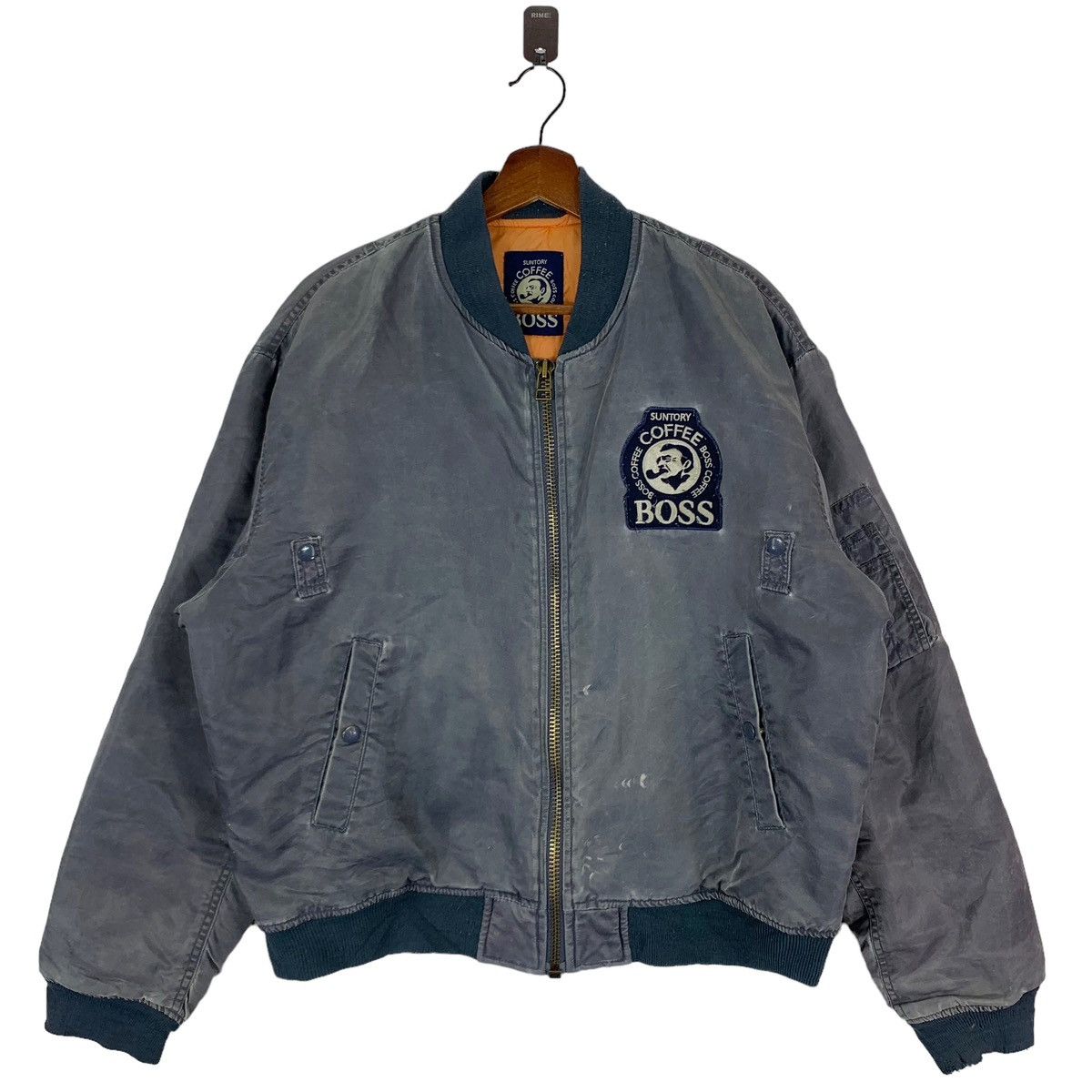 Vintage Vintage Suntory Boss Coffee MA Flight Zipper Jacket | Grailed