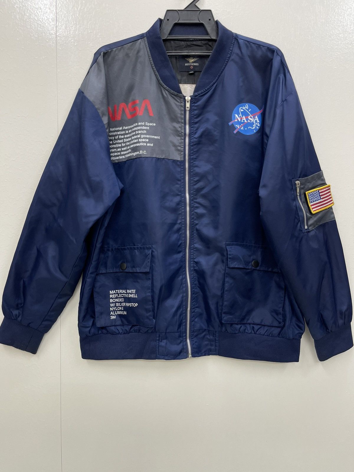 Bomber Jacket × Streetwear Apollo NASA Patches Slim Fit Bomber Jackets ...