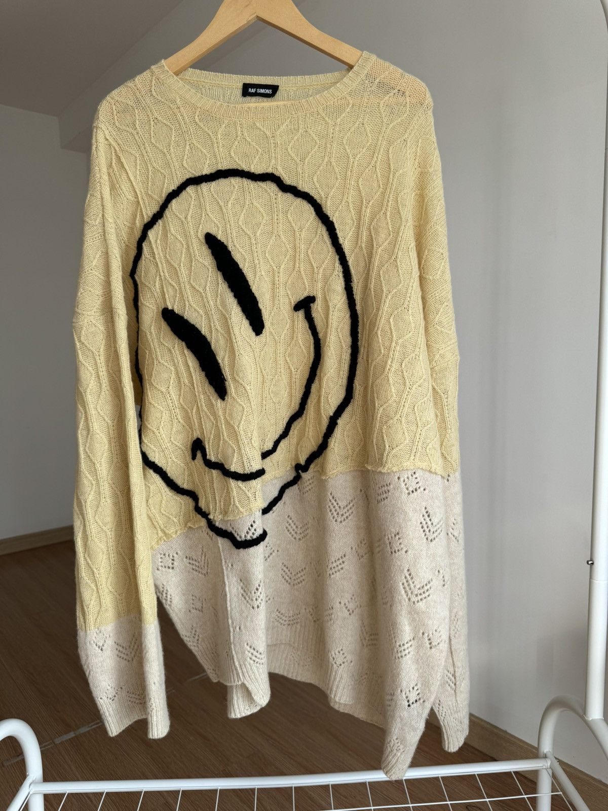 Raf Simons RAF SIMONS Smiling face Oversize Sweater | Grailed