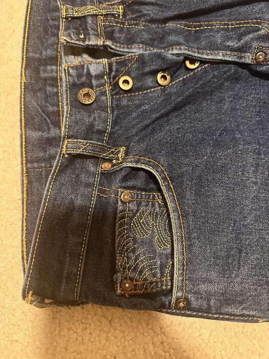 Red Monkey Company RARE red monkey jeans with gold embroidery | Grailed
