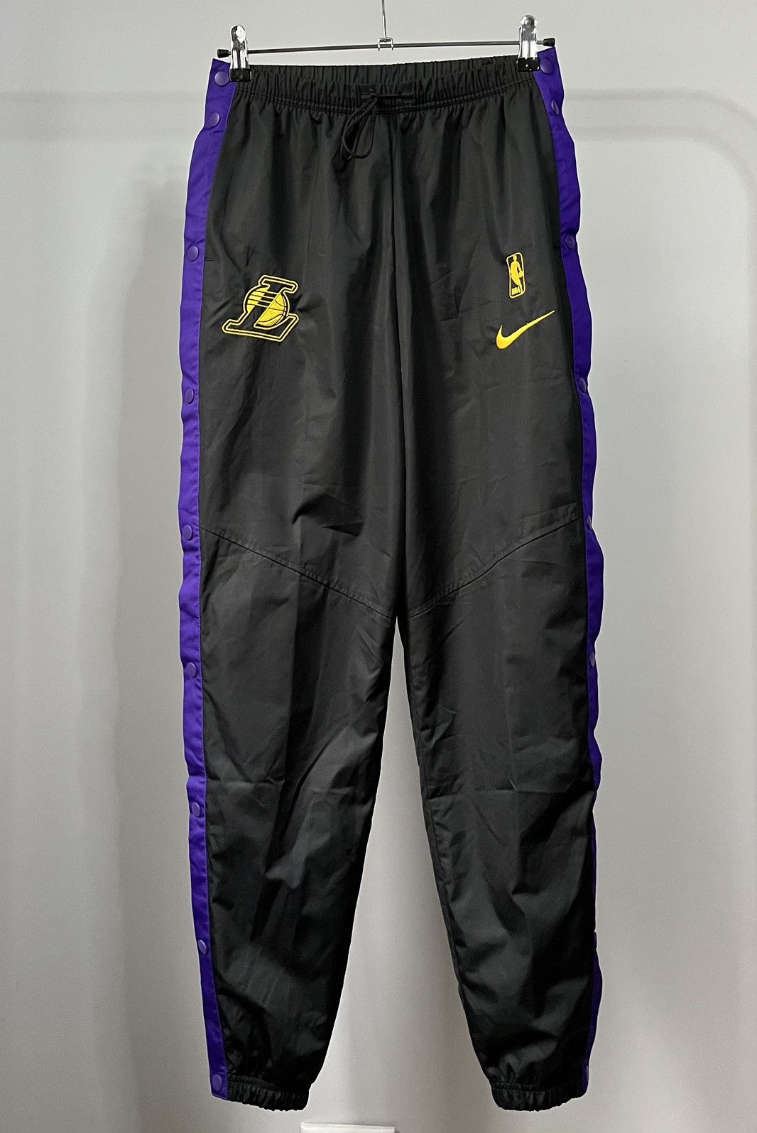 NBA × Nike NIKE LOS ANGELES LAKERS TROUSERS PANTS POPPERS | Grailed