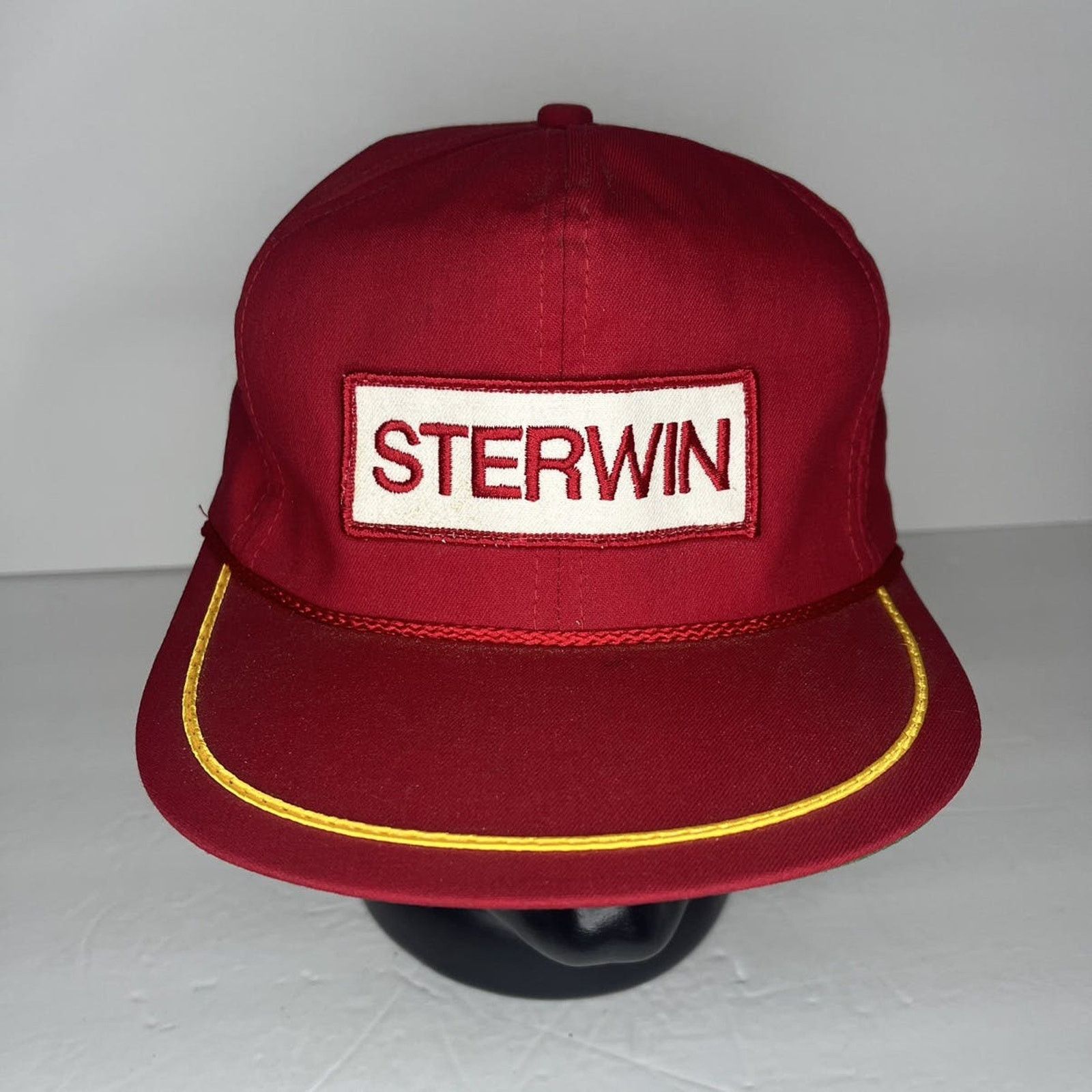 Made In Usa × Vintage Vintage 80s Sterwin Red/Yellow K-Brand Leather ...