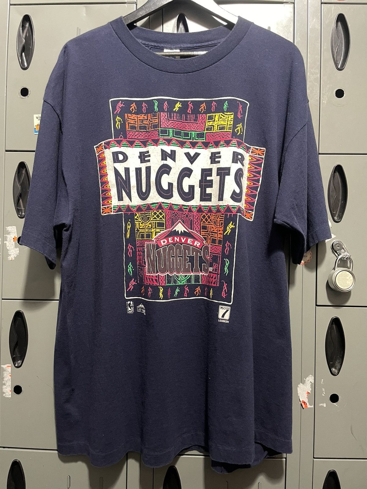 Logo 7 × NBA × Vintage 90s Denver Nuggets logo 7 vintage art graphic ...