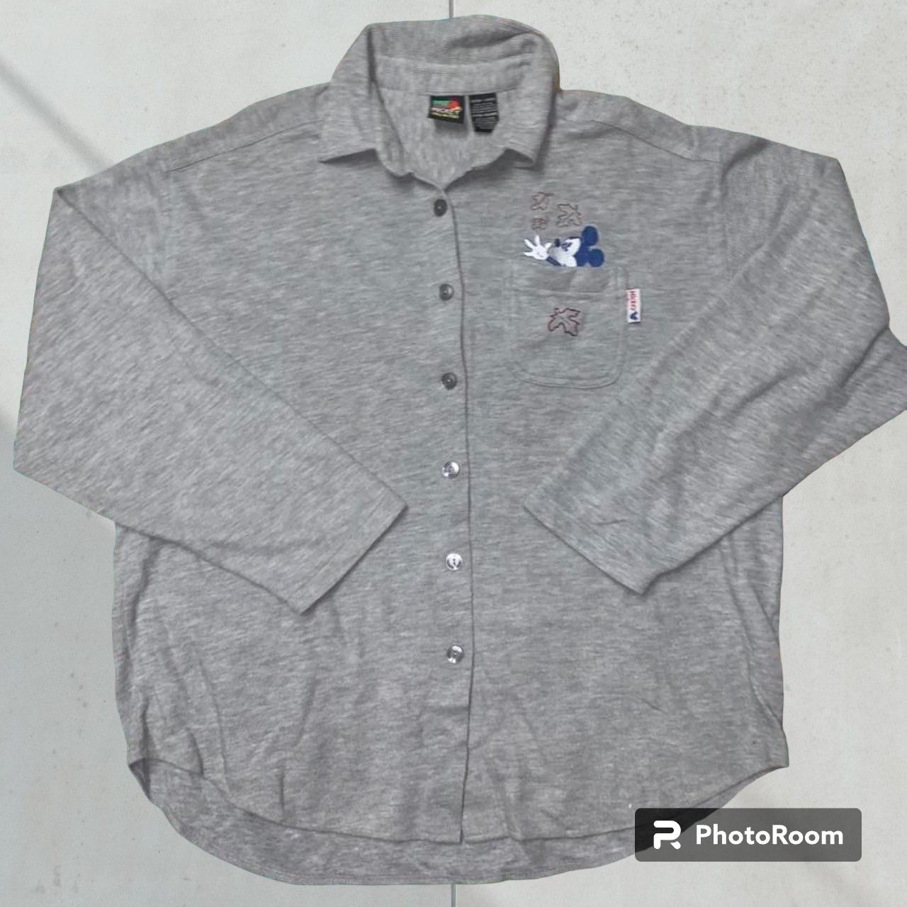 Disney Vtg Disney Unlimited Mickey Playing With Leaves In Shirt Poc ...