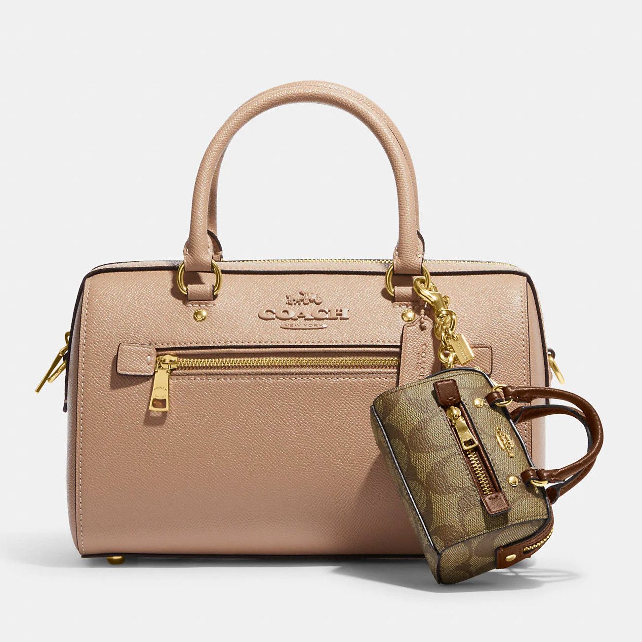 Coach Mini Rowan Satchel Bag Charm In Signature Canvas | Grailed